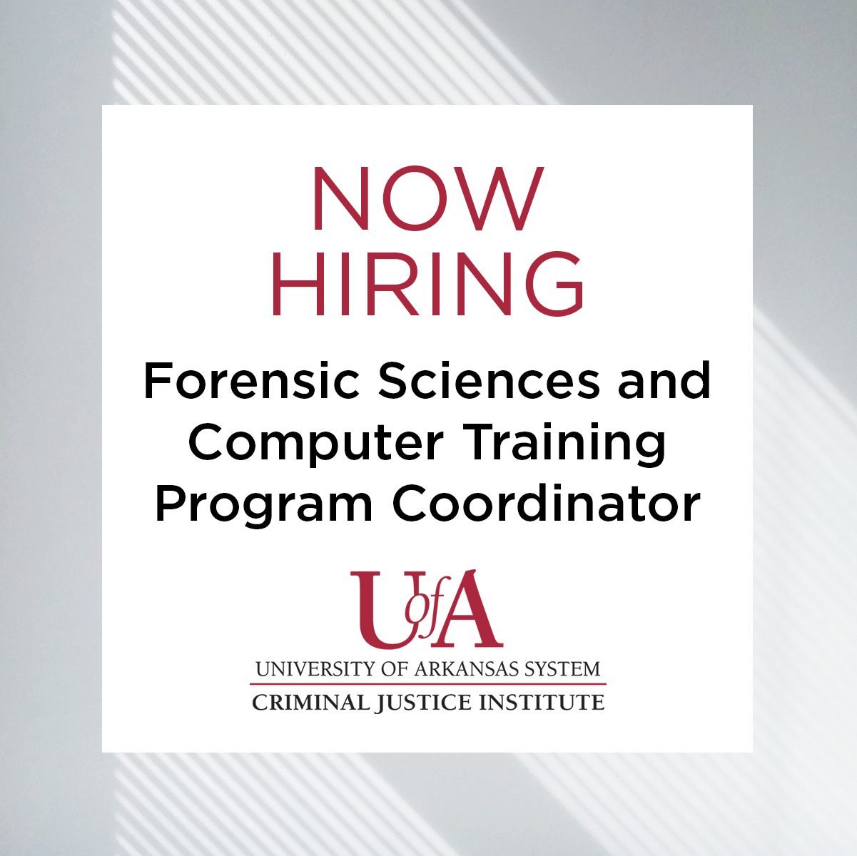 CJI is Seeking Training Coordinator for Forensic Sciences and Computer ...